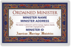 AMM Ordination Certificate | Ministry Ordination Credentials - American ...