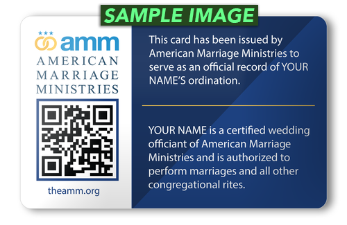 Photo Minister Wallet ID | American Marriage Ministries - American ...